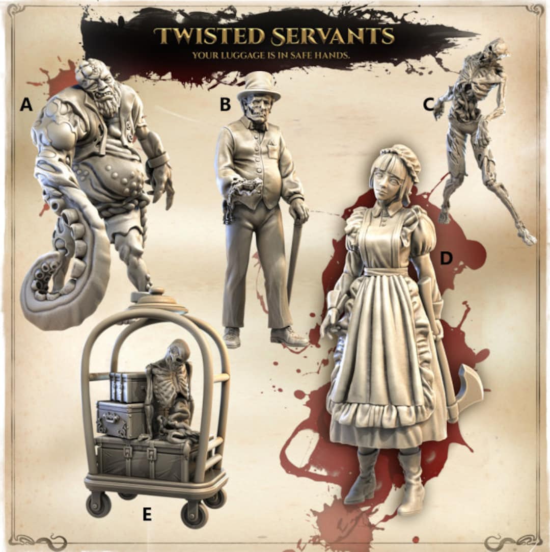 Corrupted Asylum Staff | Wicked Hills | Resin 3D Printed Miniature ...