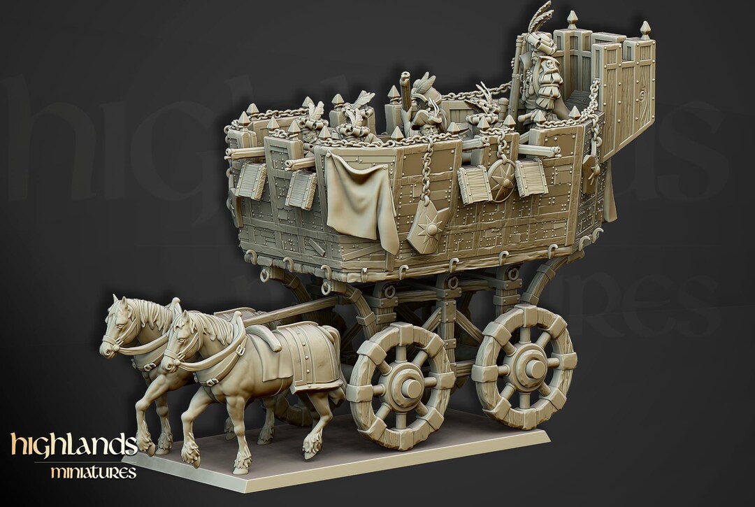 Wittemburg War Wagon | Sunland, Empire of the Sun | Highlands Miniatures - Etsy