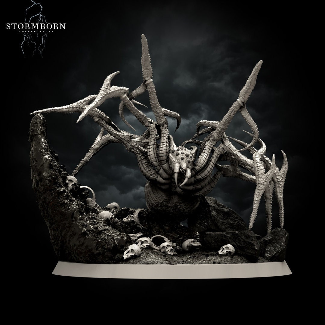 Grimfang, Weaver of Nightmares | the Widow | 32mm Scale Large (4" Tall) | Resin 3D Printed ...