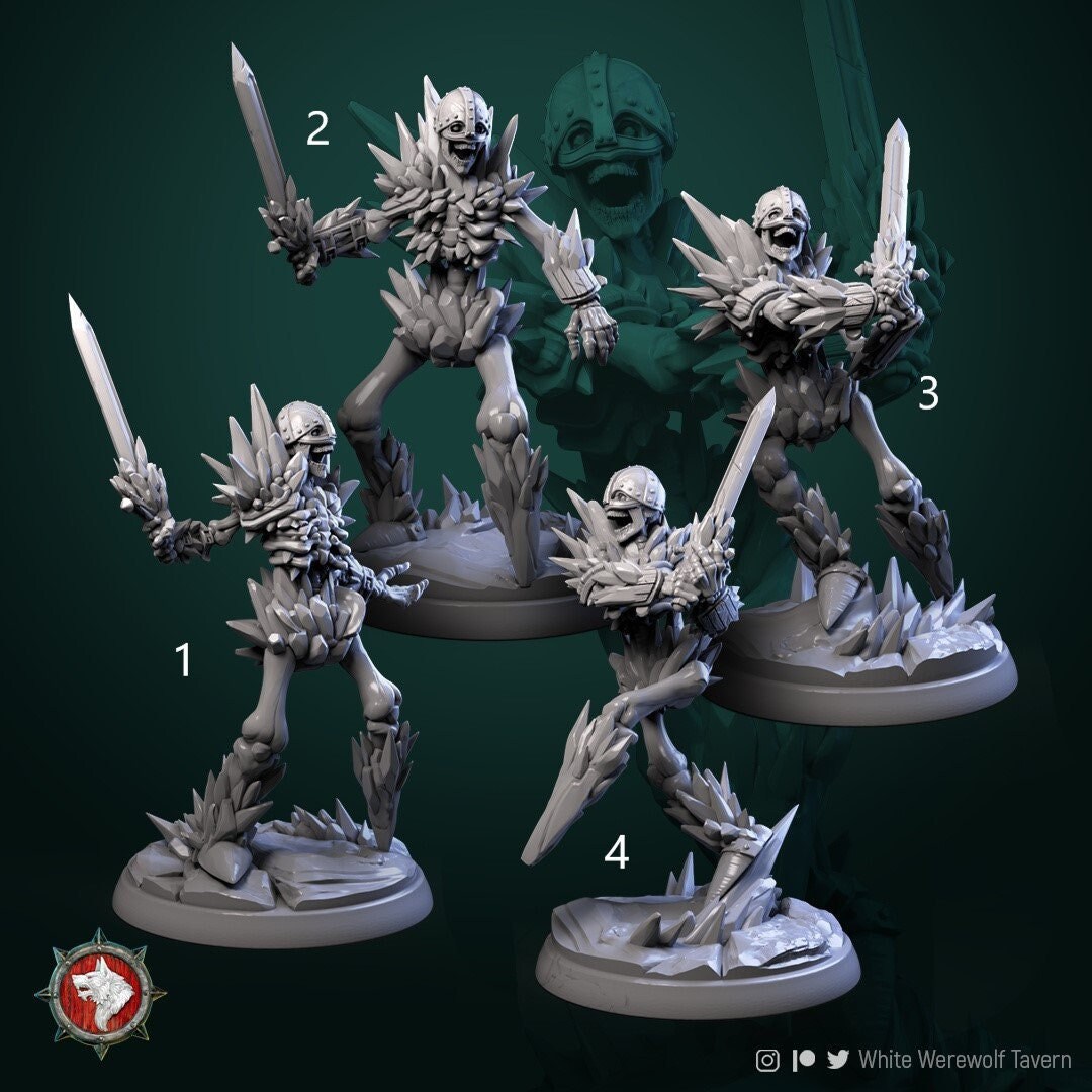 Ice Skeletons | Resin 3D Printed Miniature | White Werewolf Tavern ...