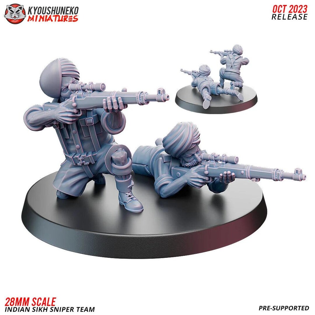 WW2 Indian Sikh Sniper Team Resin 3D Printed Miniature Kyoushuneko - Etsy