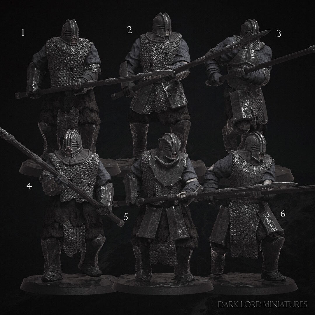 Orc Spears of the Black Tower Mordor Resin 3D Printed Miniature Dark ...