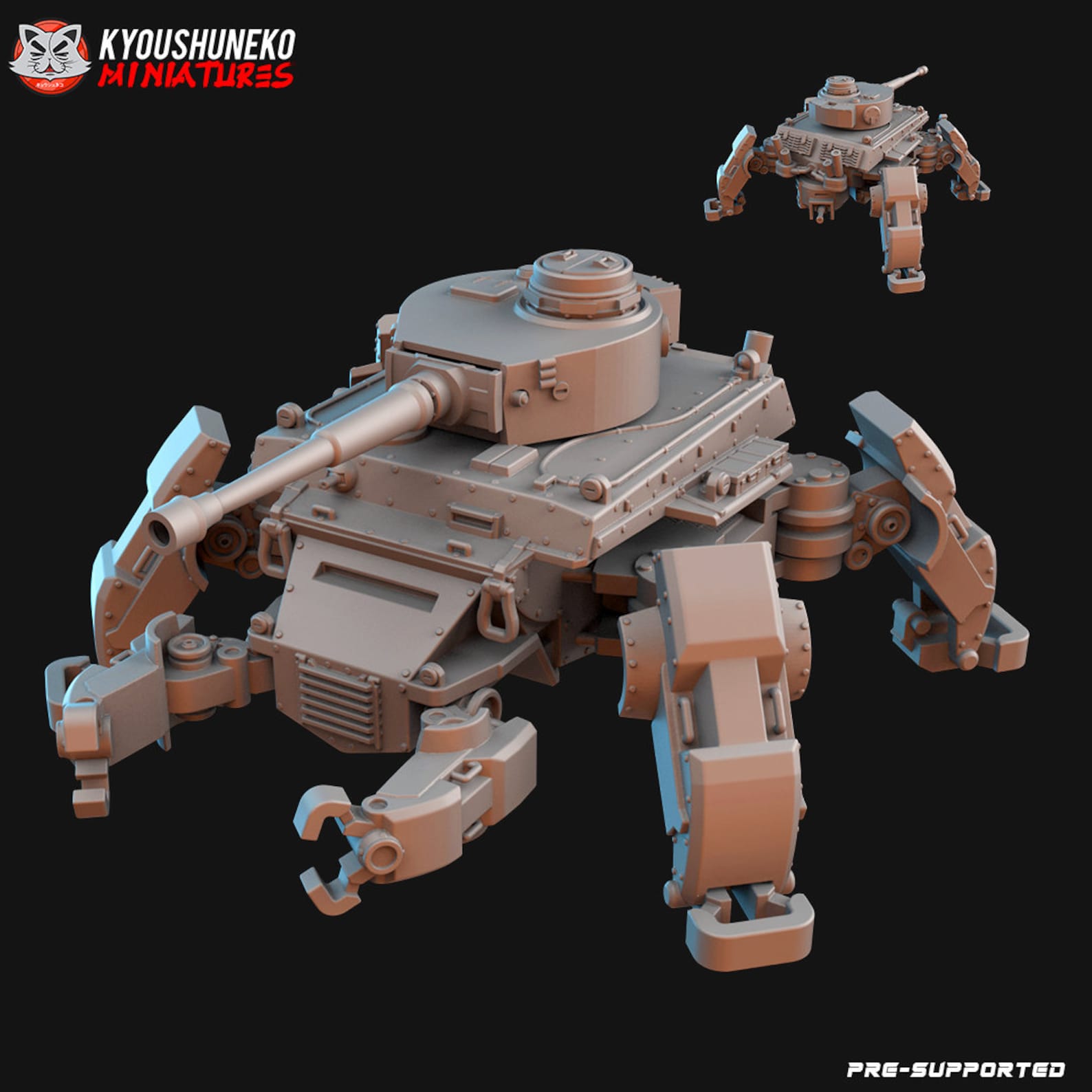 Dieselpunk WW2 German Tiger Tank Mech Resin 3D Printed - Etsy