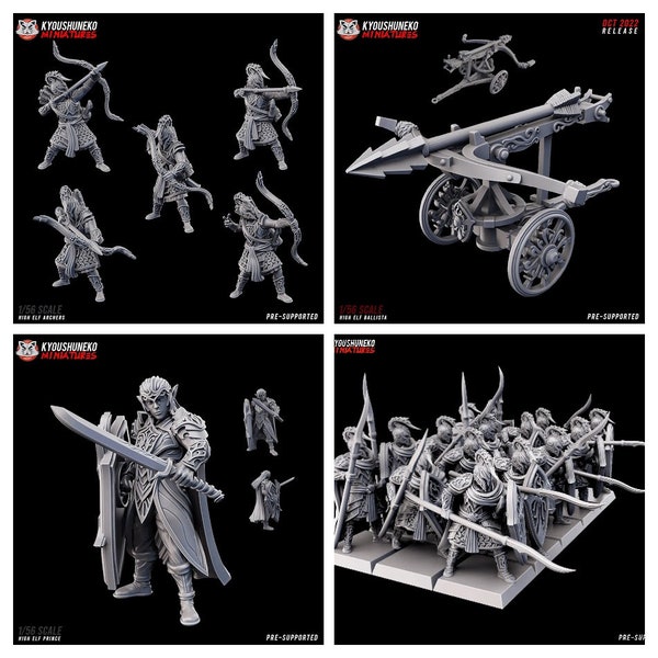 High Elf Miniatures - Etsy