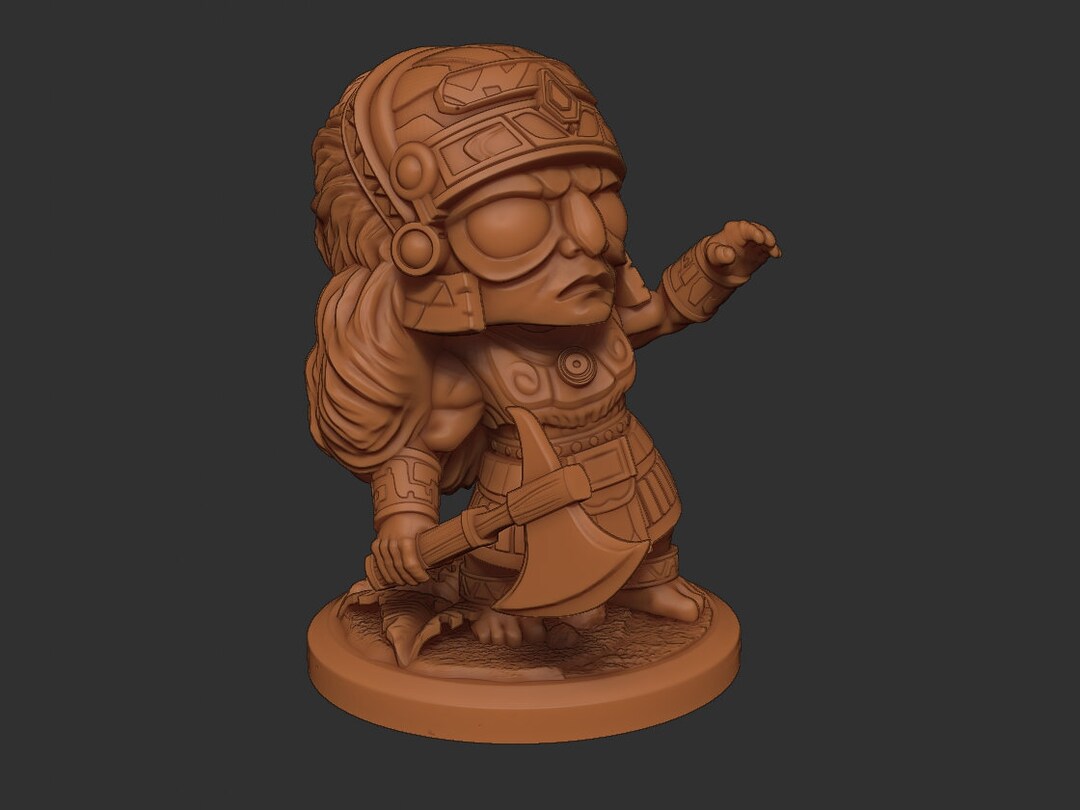 Chibi Chaac | Mayan Gods | Multiple Scales | Resin 3D Printed Miniature ...