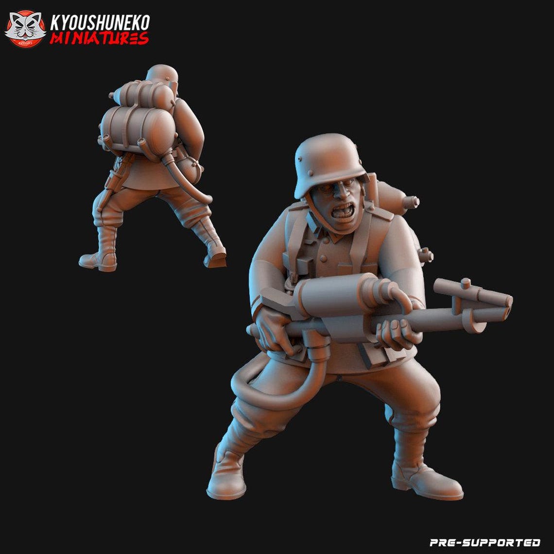 WW2 German Flamethrower | Resin 3D Printed Miniature | Kyoushuneko - Etsy