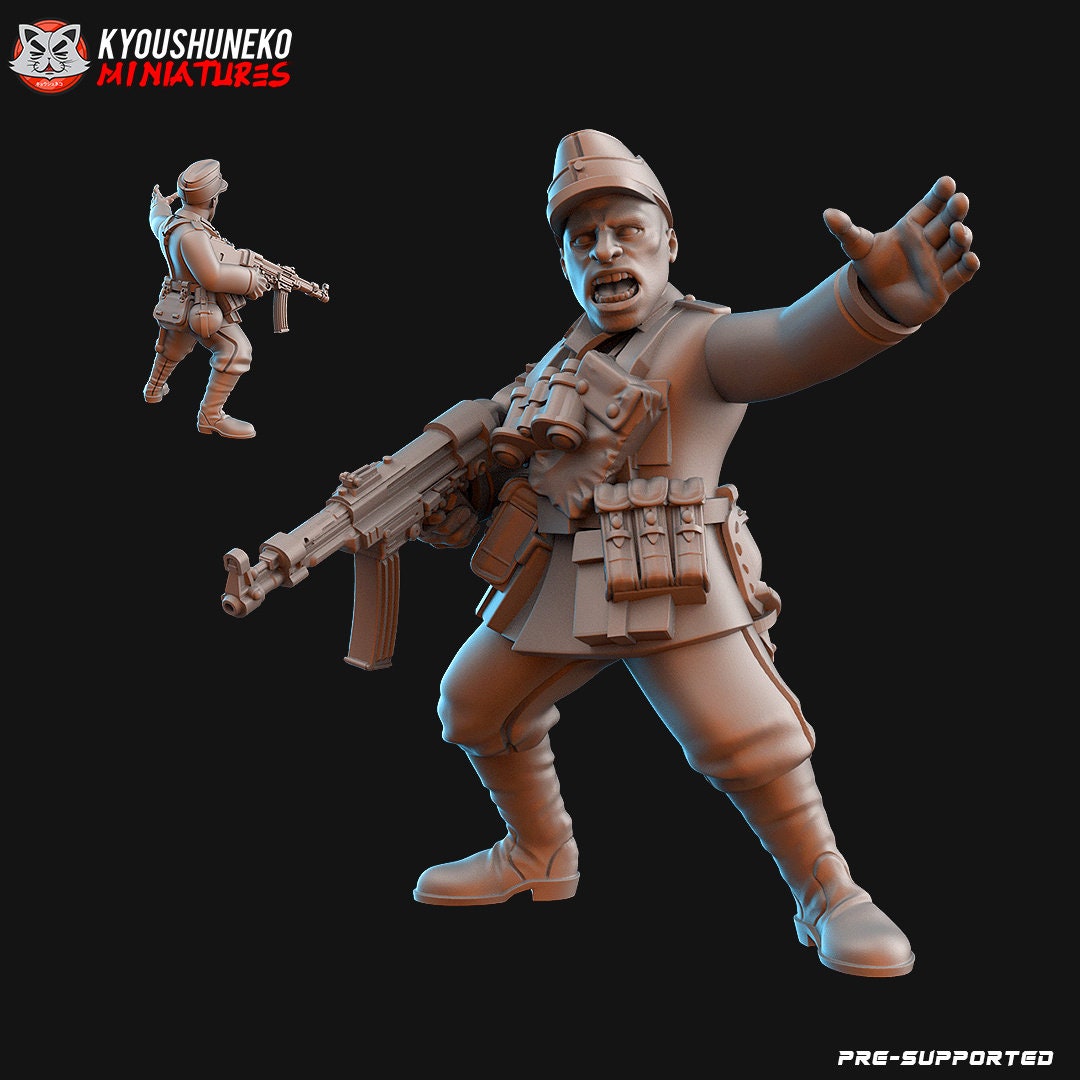 WW2 German Squad Leader | Resin 3D Printed Miniature | Kyoushuneko - Etsy
