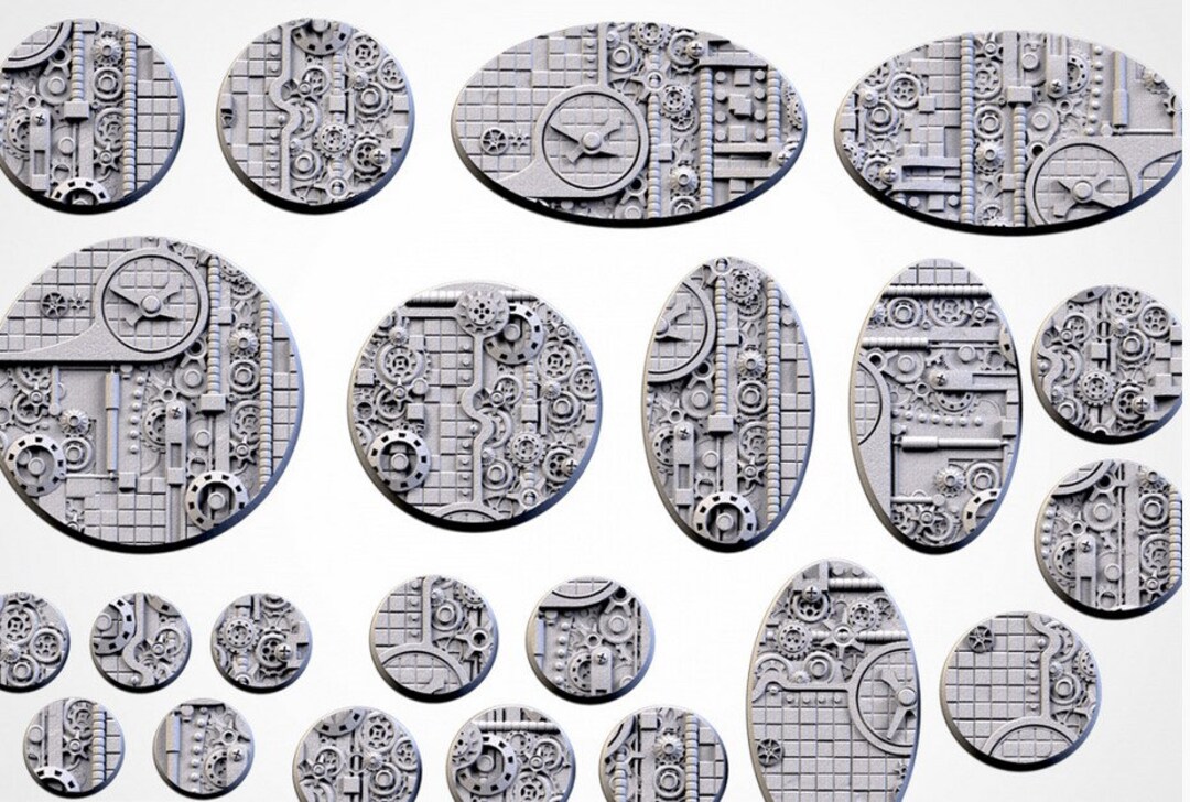 Steampunk Bases (round) | 8K Resin | Txarli Factory - Etsy