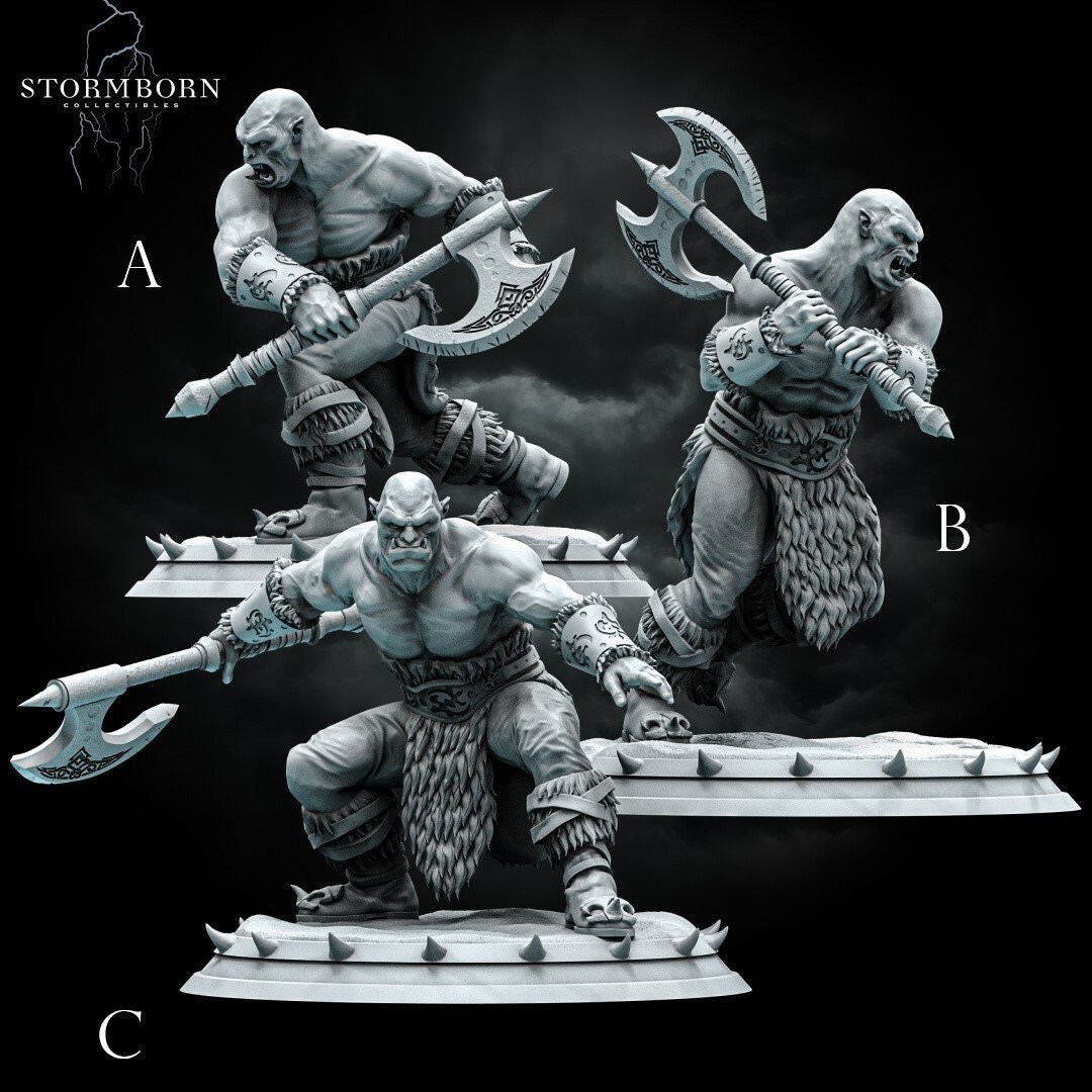 Orc Warriors | 32mm Scale | Resin 3D Printed Miniature | DND ...