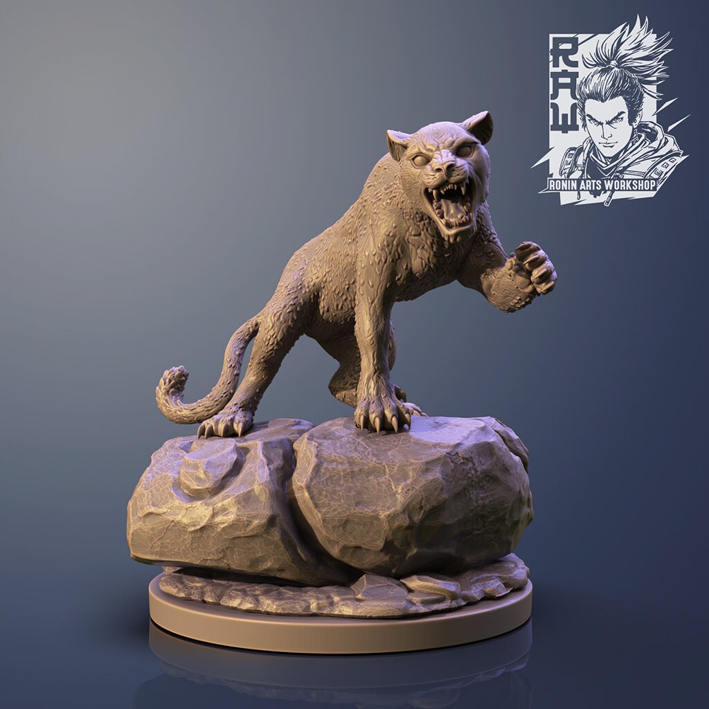 RPG Lions and Panthers | Resin 3D Print | Ronin Arts Workshop - Etsy