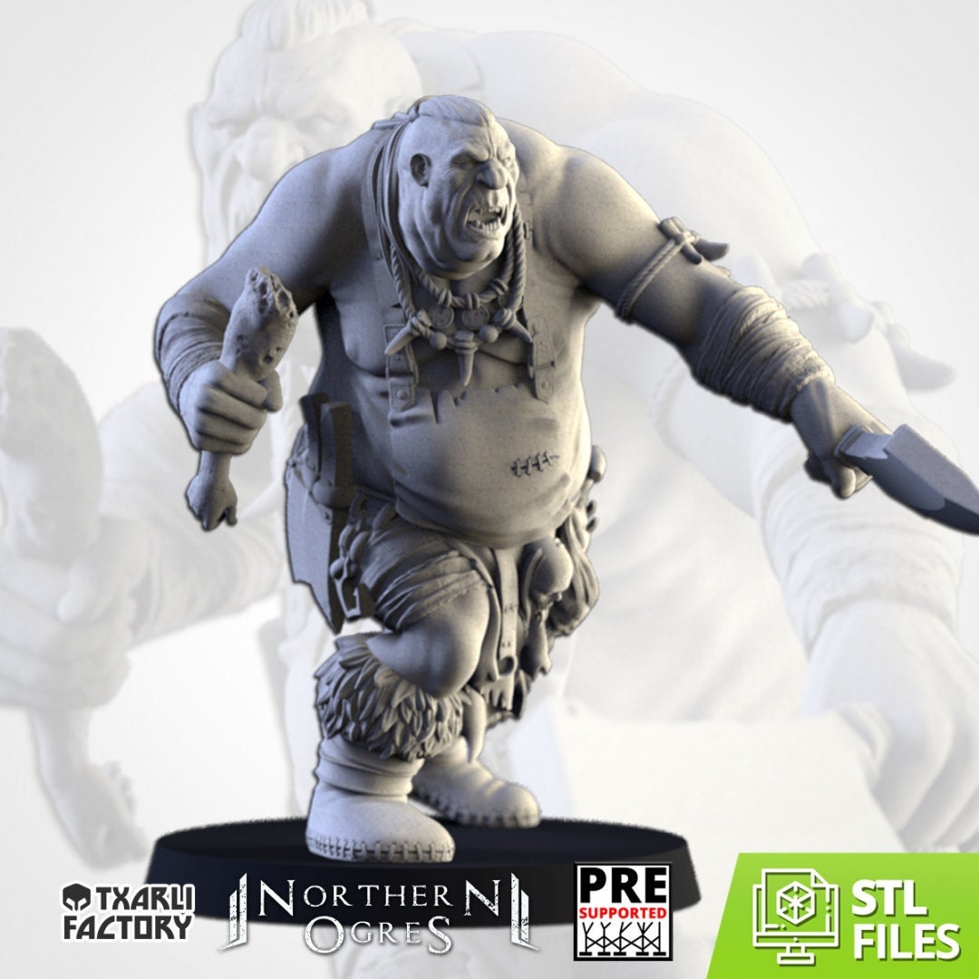 The Butcher | Northern Ogres | Resin 3D Printed Miniature | Txarli ...