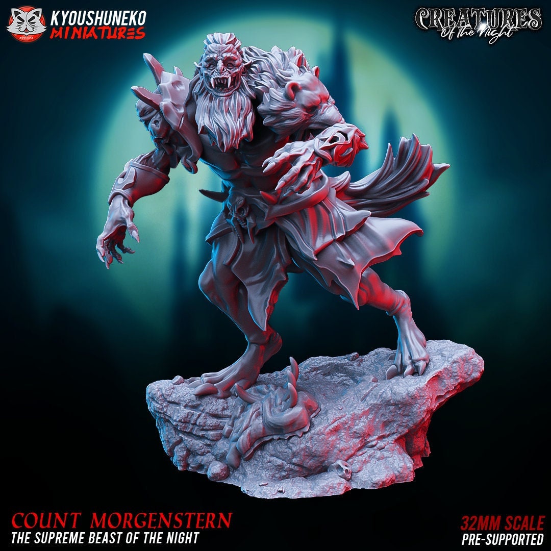 Count Morgernstern | Vampire Werewolf Lord | Resin 3D Printed Miniature ...
