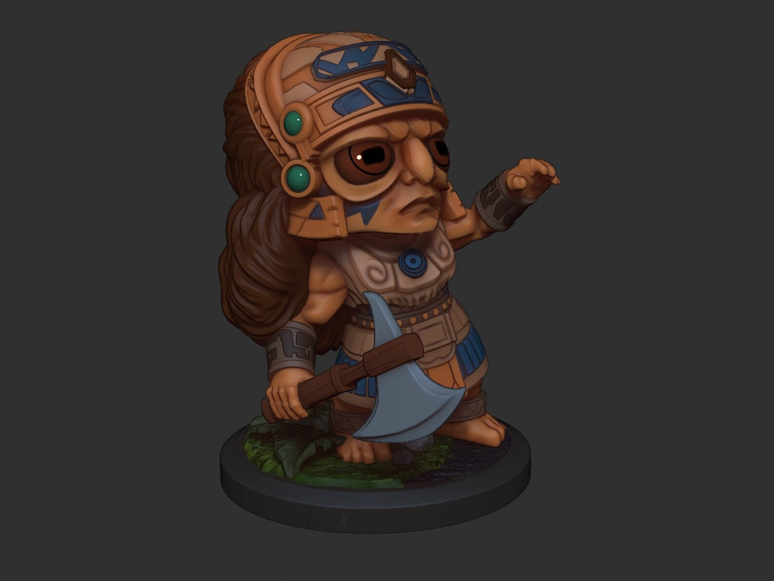 Chibi Chaac | Mayan Gods | Multiple Scales | Resin 3D Printed Miniature ...