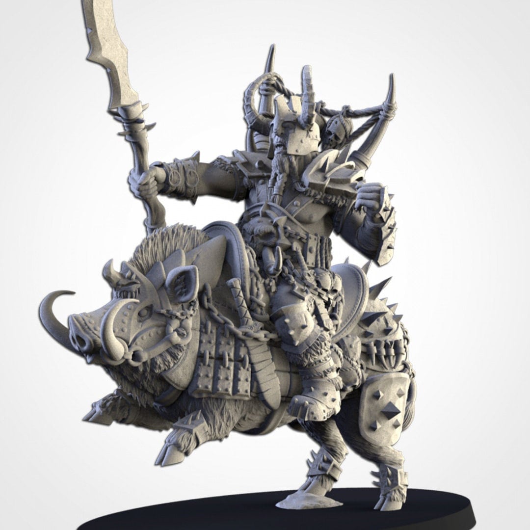 Mounted Ogre Khan | MANY Weapon Options | Northern Ogres | Resin 3D ...