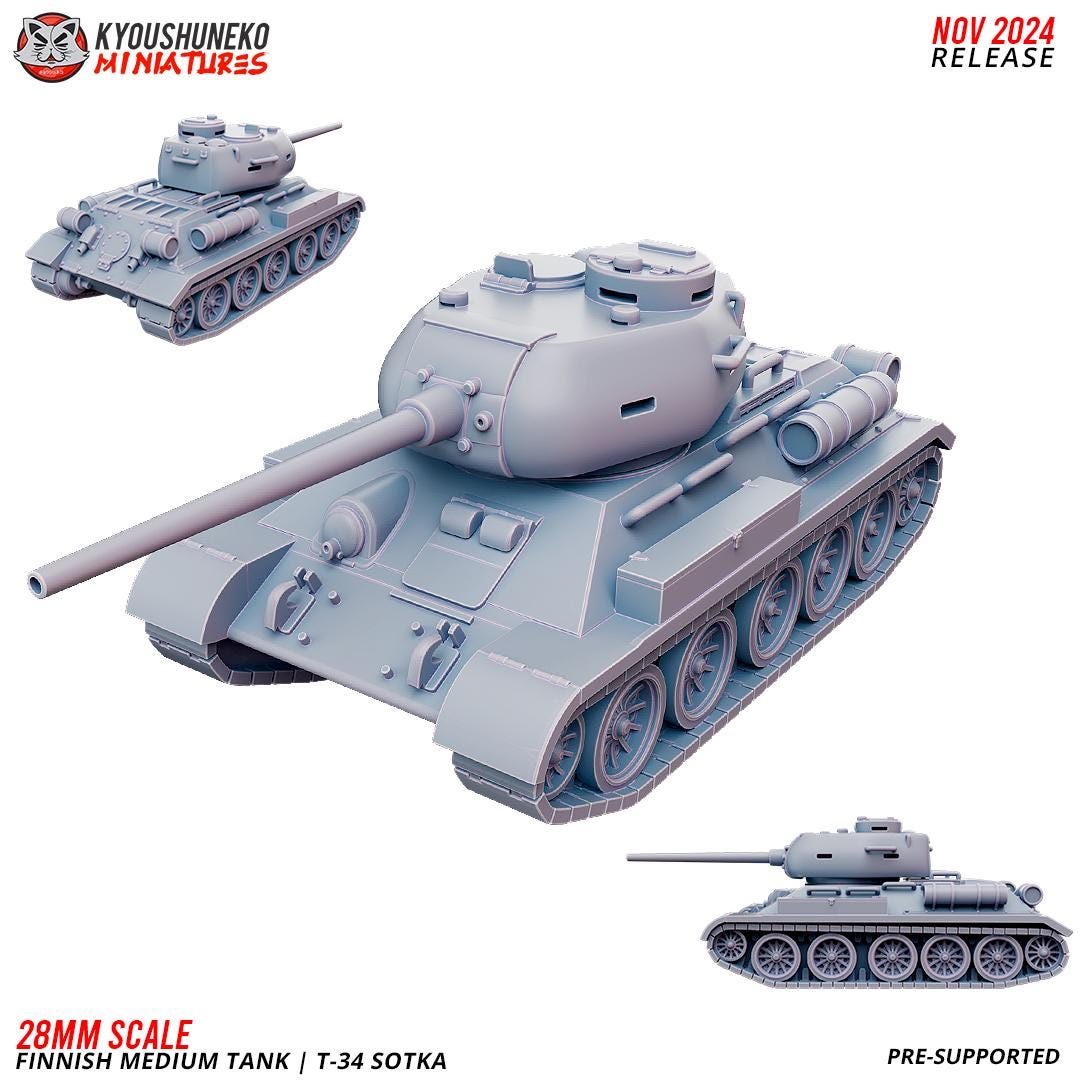 Finnish Medium Tank - T-34 Sotka | Finland | Kyoushuneko - Etsy