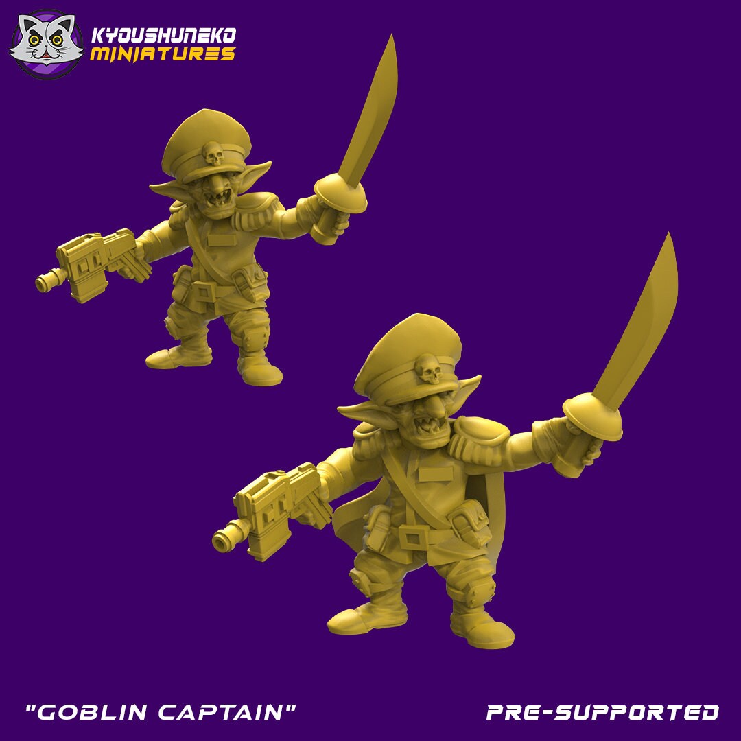 Space Goblin Captain | Resin 3D Printed Miniature | Kyoushuneko - Etsy