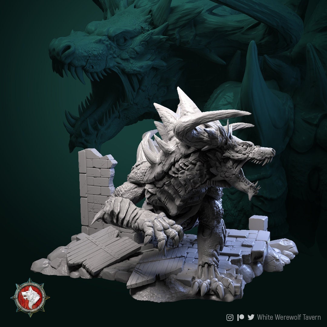 Massive Undead Tarrasque | Monster | Model Kit | Resin 3D Printed ...