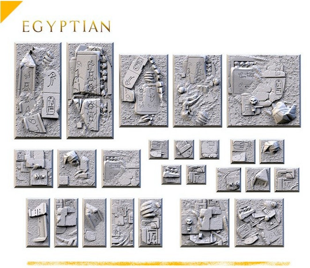 Egyptian Bases (square) | 8K Resin | Txarli Factory - Etsy