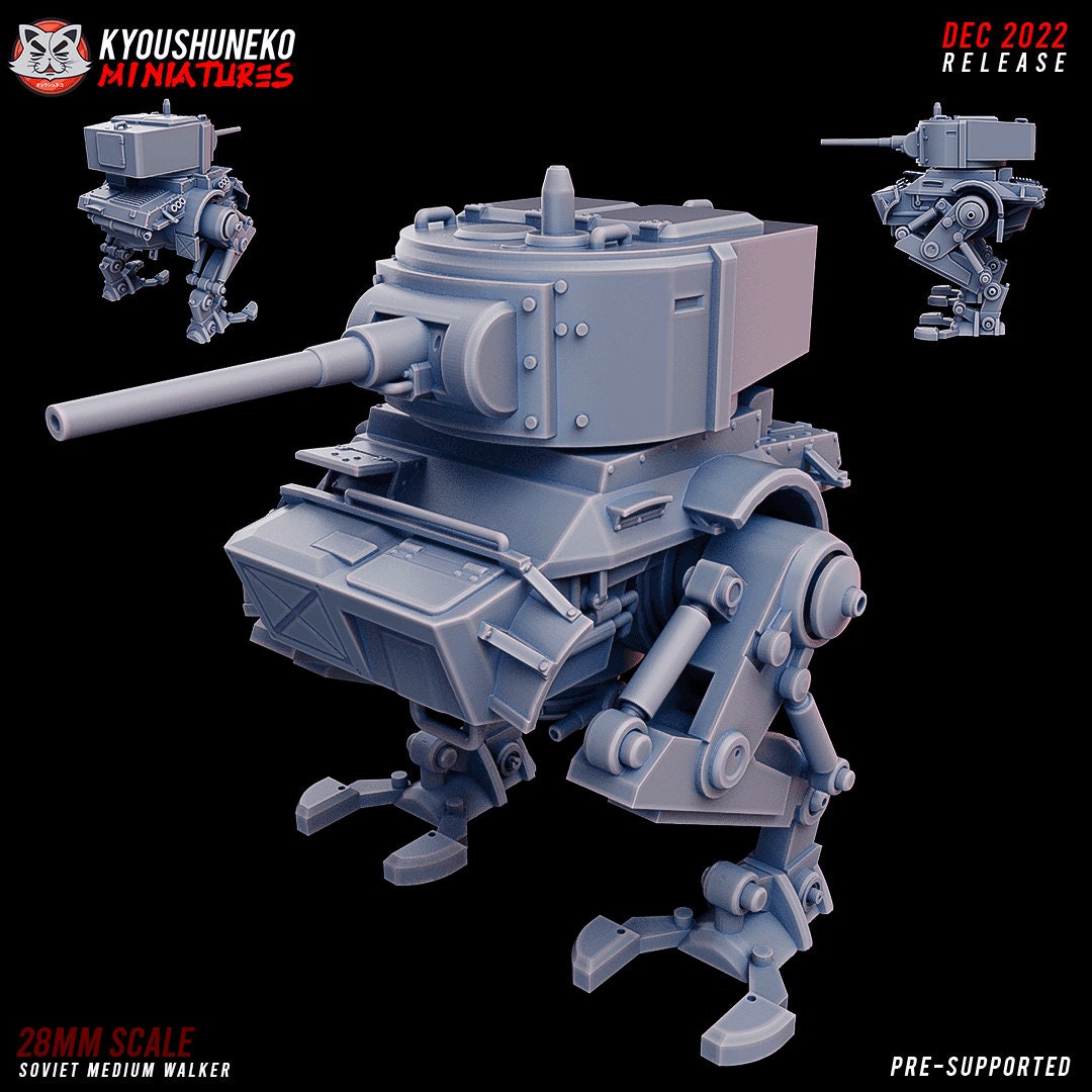 WW2 Soviet Medium Mech | Resin 3D Printed Miniature | Kyoushuneko - Etsy