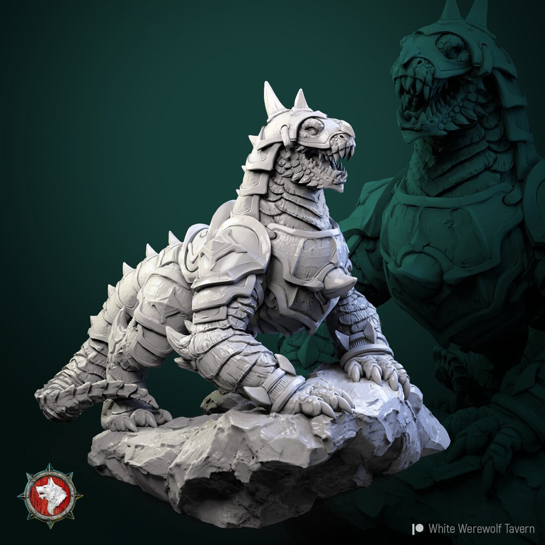 Dragonborn Beast Resin 3D Printed Miniature White Werewolf Tavern - Etsy