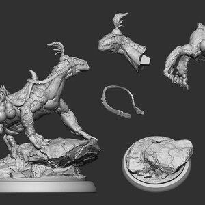 Lizard Mount | Impassable Swamps | Resin 3D Printed Miniature | White ...
