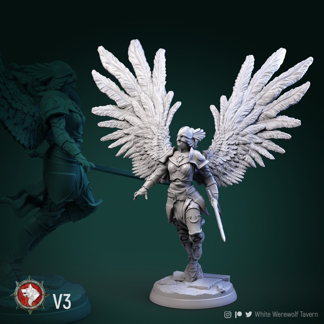 Celestial Valkyries Resin 3D Printed Miniature White - Etsy