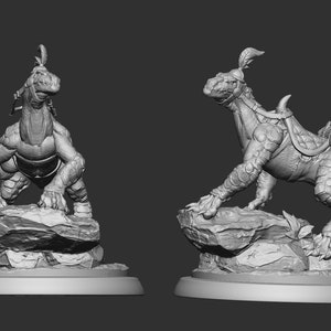 Lizard Mount | Impassable Swamps | Resin 3D Printed Miniature | White ...