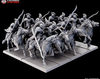 Elf Cavalry Heads 28mm Miniatures / Wargaming Models / Fantasy Tabletop ...