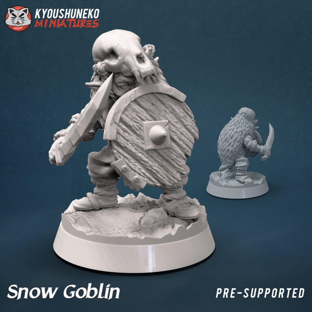 Snow Goblin Warrior Resin 3D Printed Miniatures - Etsy