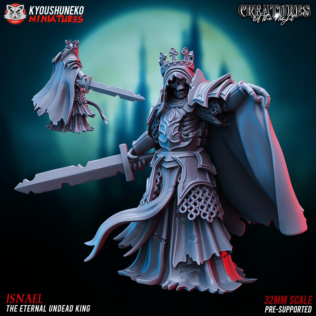 Wight King | Undead | Multiple Scales | Resin 3D Printed Miniature DND ...