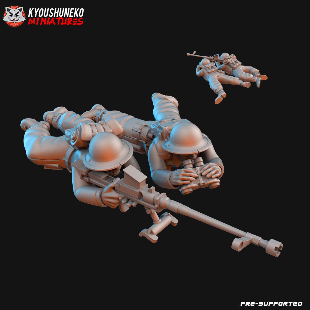 WW2 British Anti Tank Unit | Resin 3D Printed Miniature | Kyoushuneko ...