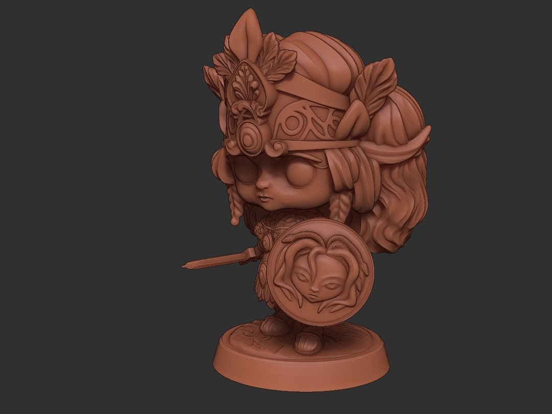 Chibi Minerva | Roman Gods | Multiple Scales | Resin 3D Printed ...