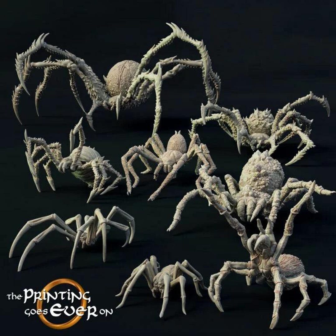 Giant Spiders | Lair of the Brood Mother | MESBG | the Printing Goes ...