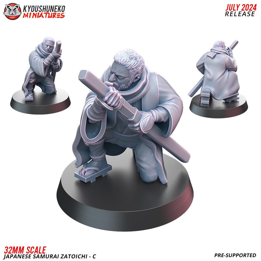 Samurai - Zatoichi - Pose C | Kyoushuneko - Etsy