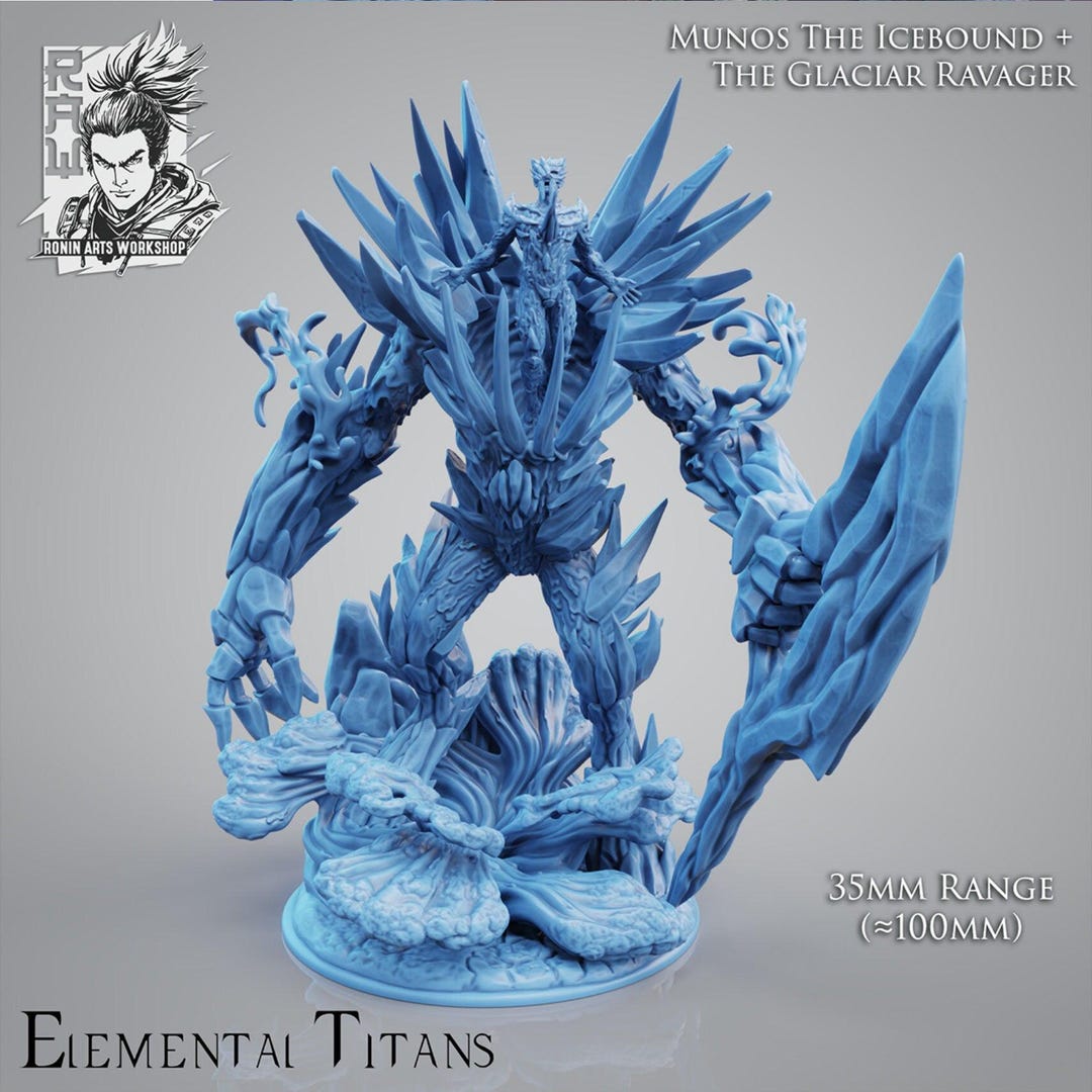 Munos the Icebound + the Glacial Ravager | Huge Ice Golem | Elementals ...
