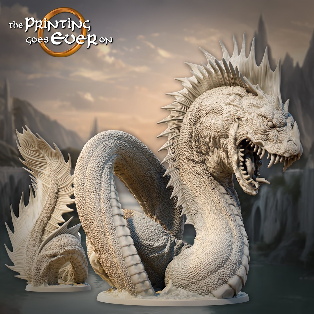 Ancient Sea Serpent – Gargantuan Monster | Silver Shores | Resin 3D ...