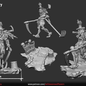 Scarecrows Gary and Ben | Resin 3D Printed Miniature | White Werewolf ...