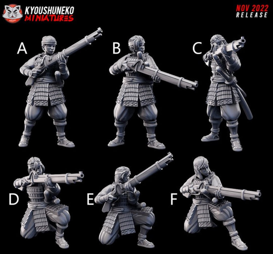 Japanese Female Matchlock Unit | Onna Bushi | Kyoushuneko | - Etsy