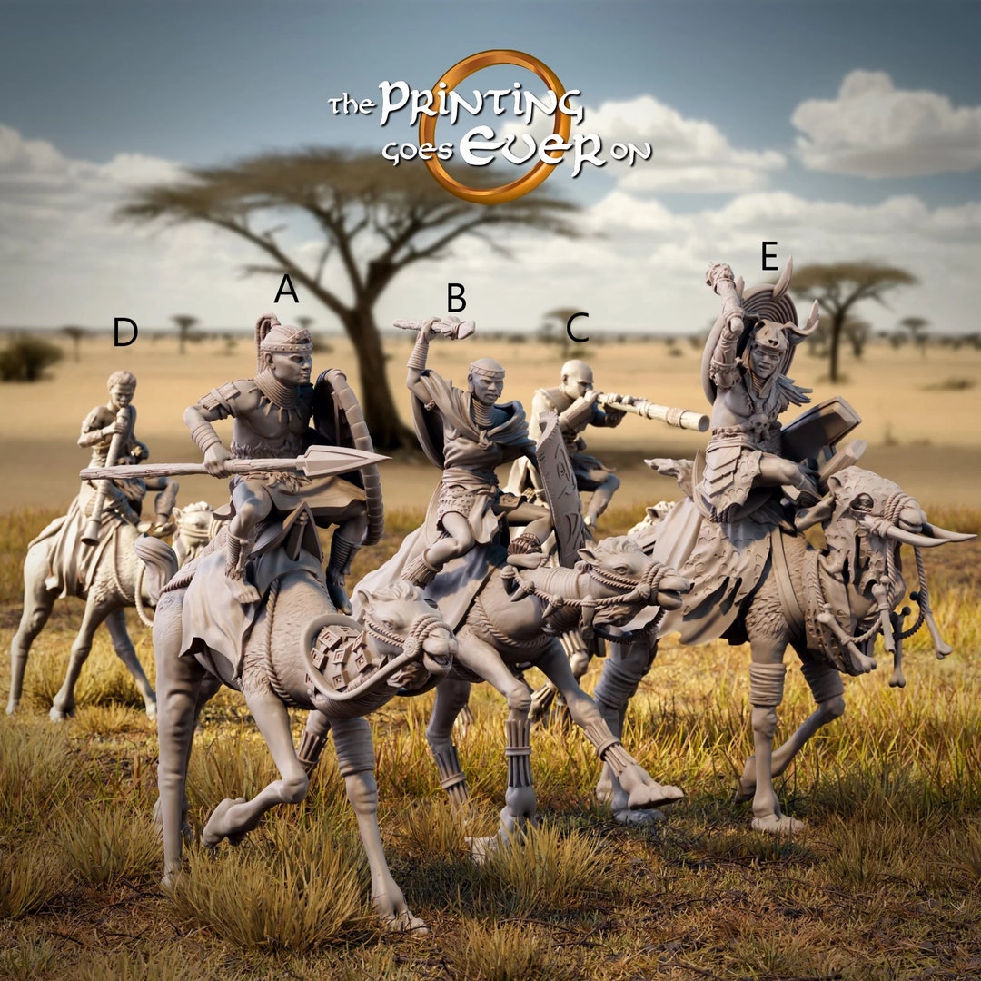 Tribal Camel Riders | Tribal Realms | Resin 3D Printed Miniatures ...