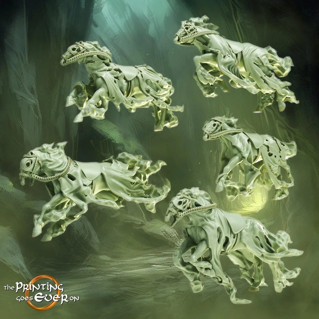 Mounts - Undead Ghost Horses | Unead Army | MESBG | the Printing Goes ...