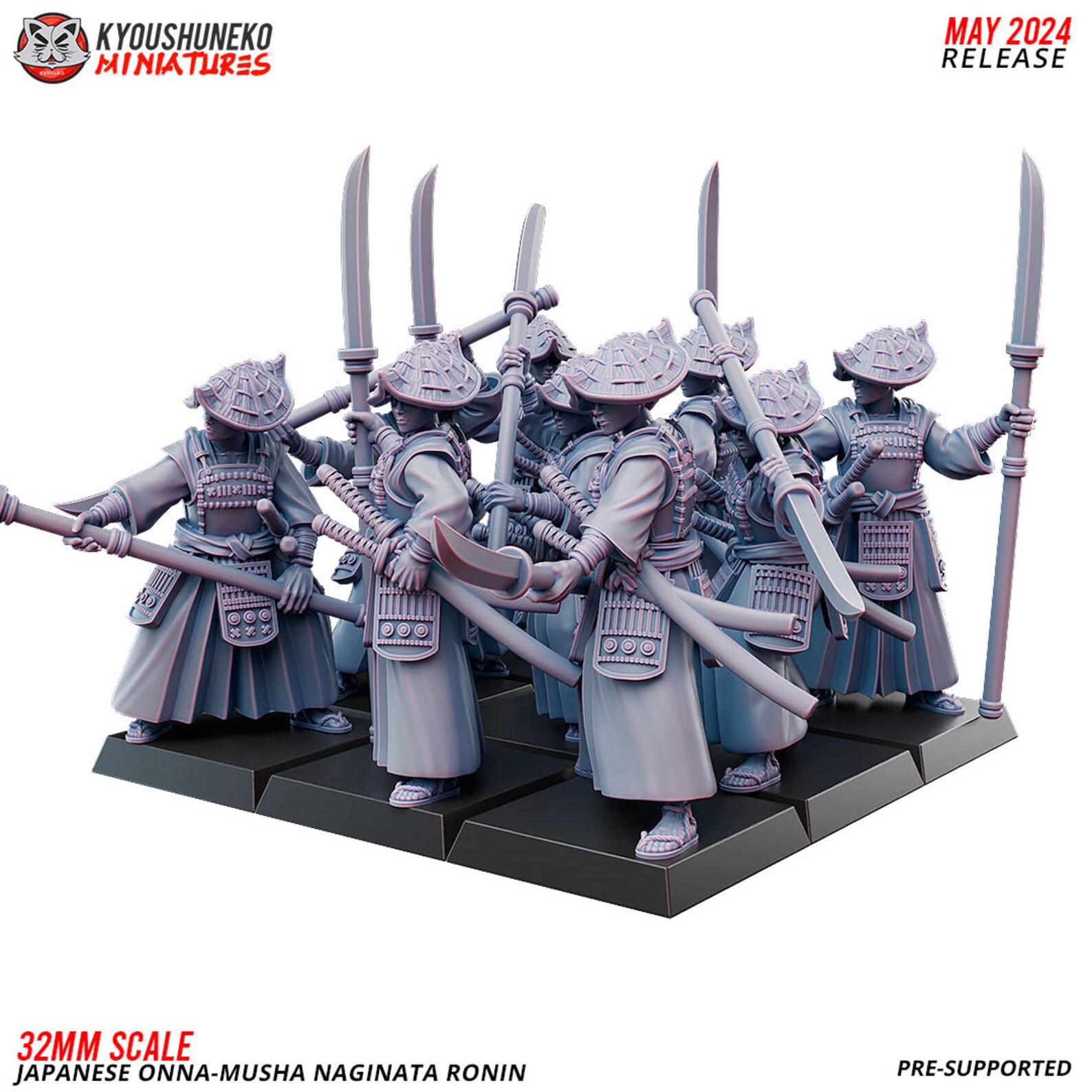 Japanese Female Ronin Spearmen Onna-musa (naginata) | Kyoushuneko - Etsy