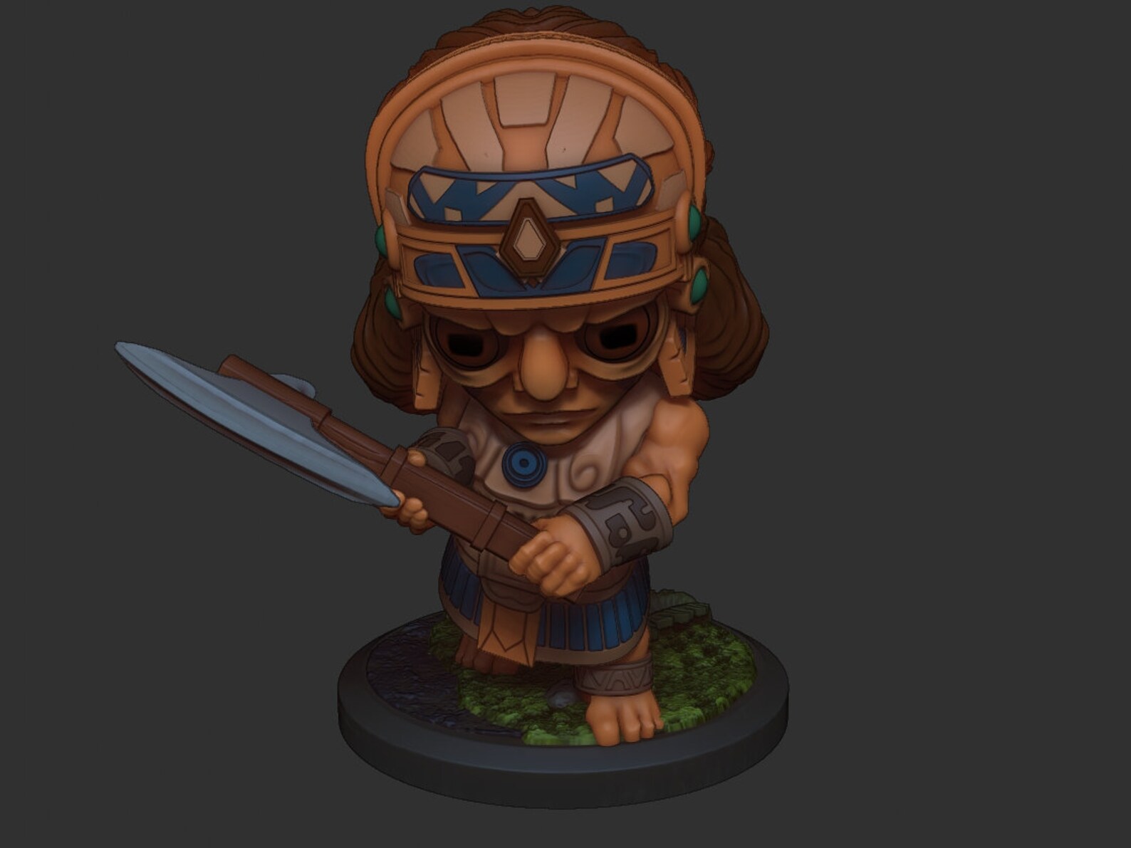Chibi Chaac | Mayan Gods | Multiple Scales | Resin 3D Printed Miniature ...