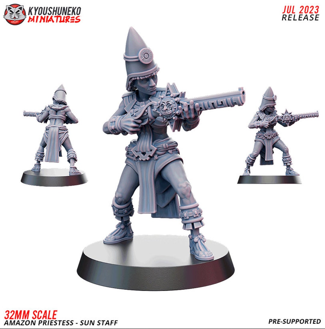 Priestess With Sun Staff | Amazons | Kyoushuneko | - Etsy