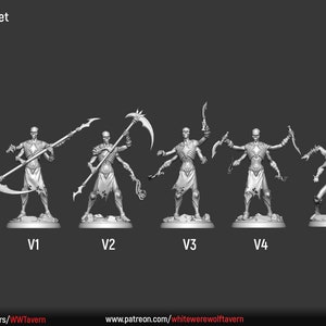 Death Reapers Set Resin 3D Printed Miniature White Werewolf Tavern - Etsy