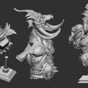 Lizardfolk Warlord | Impassable Swamps | Bust | Resin 3D Printed ...