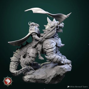 Dragonborn Commander | Resin 3D Printed Miniature | White Werewolf ...