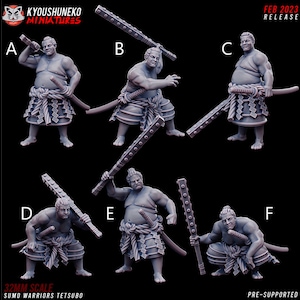 Japanese Sumo Warriors Tetsubo Kyoushuneko - Etsy