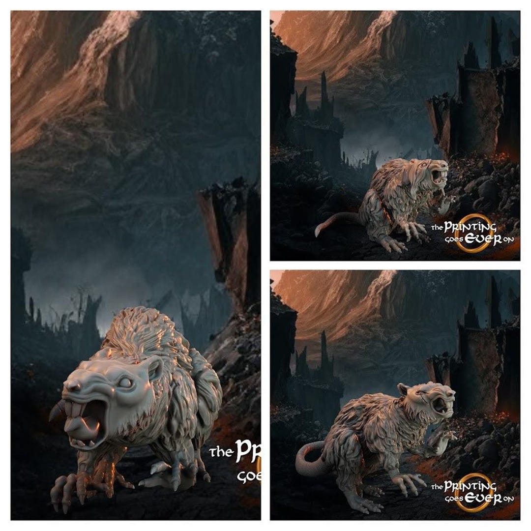 Giant Rats | Assault Orcs | the Printing Goes Ever On - Etsy