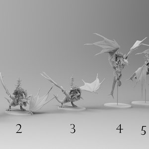 Orc Warboss on Wyvern 6 Poses Resin 3D Printed Miniatures Emang Table ...