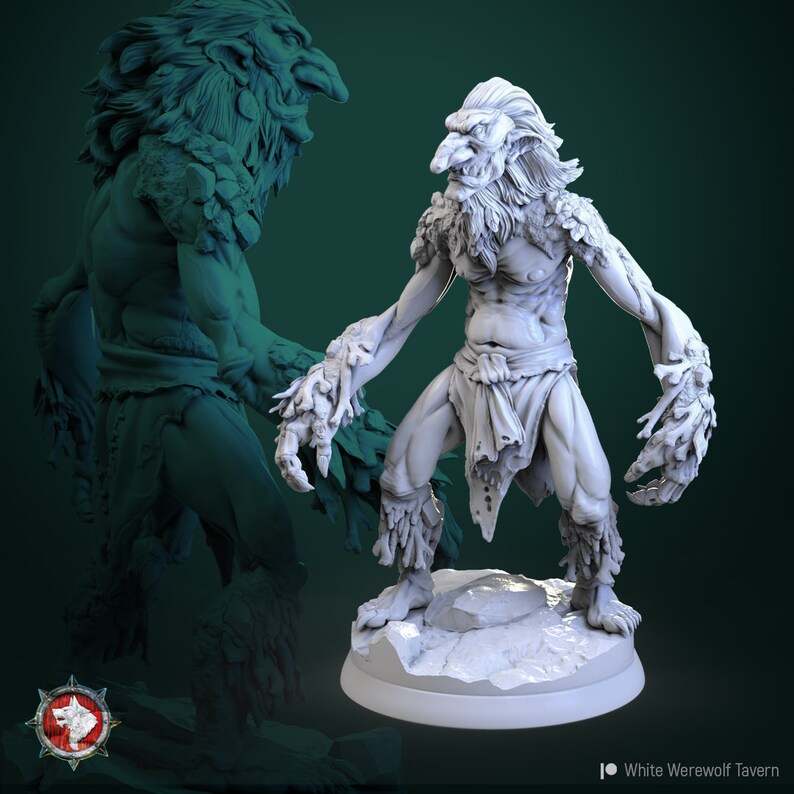 Trolls Resin 3D Printed Miniature White Werewolf Tavern - Etsy